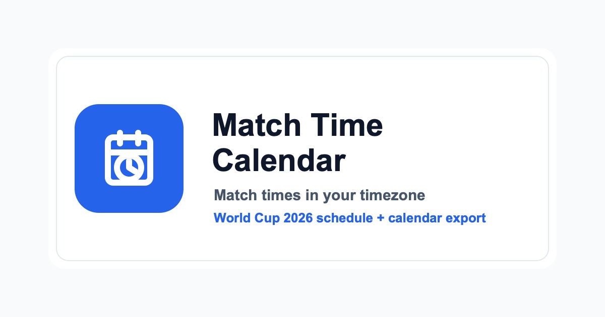 World Cup 2026 Schedule in Bangladesh Time | Match Time Calendar